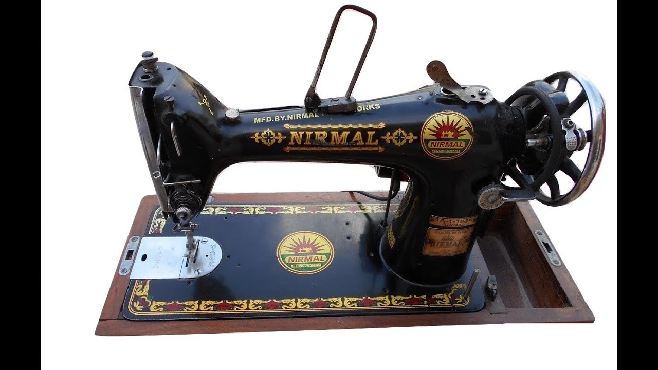 How to set up Nirmal sewing machine and use the electric motor? - YouTube