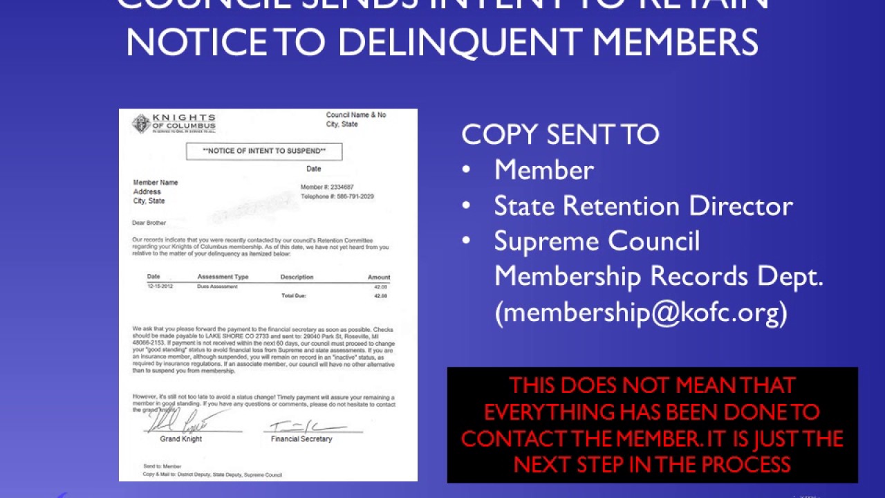 Michigan Knights of Columbus Retention Process - YouTube