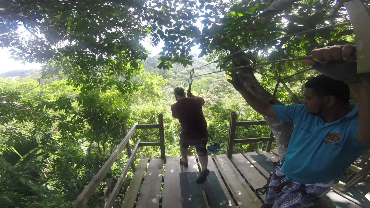 Zip-lining in Roatan, Honduras - YouTube
