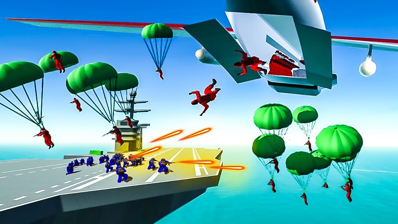 Massive Russian Plane Paradrop to Take over the American Carrier in ...