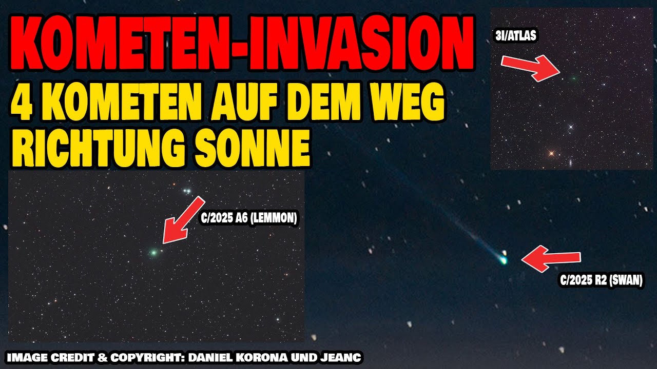 Kometen Invasion - 4 Kometen auf dem Weg Richtung Sonne - YouTube