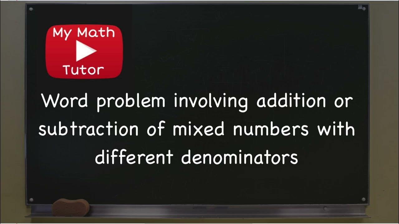 ALEKS | Word problem involving addition or subtraction of mixed numbers with different ...