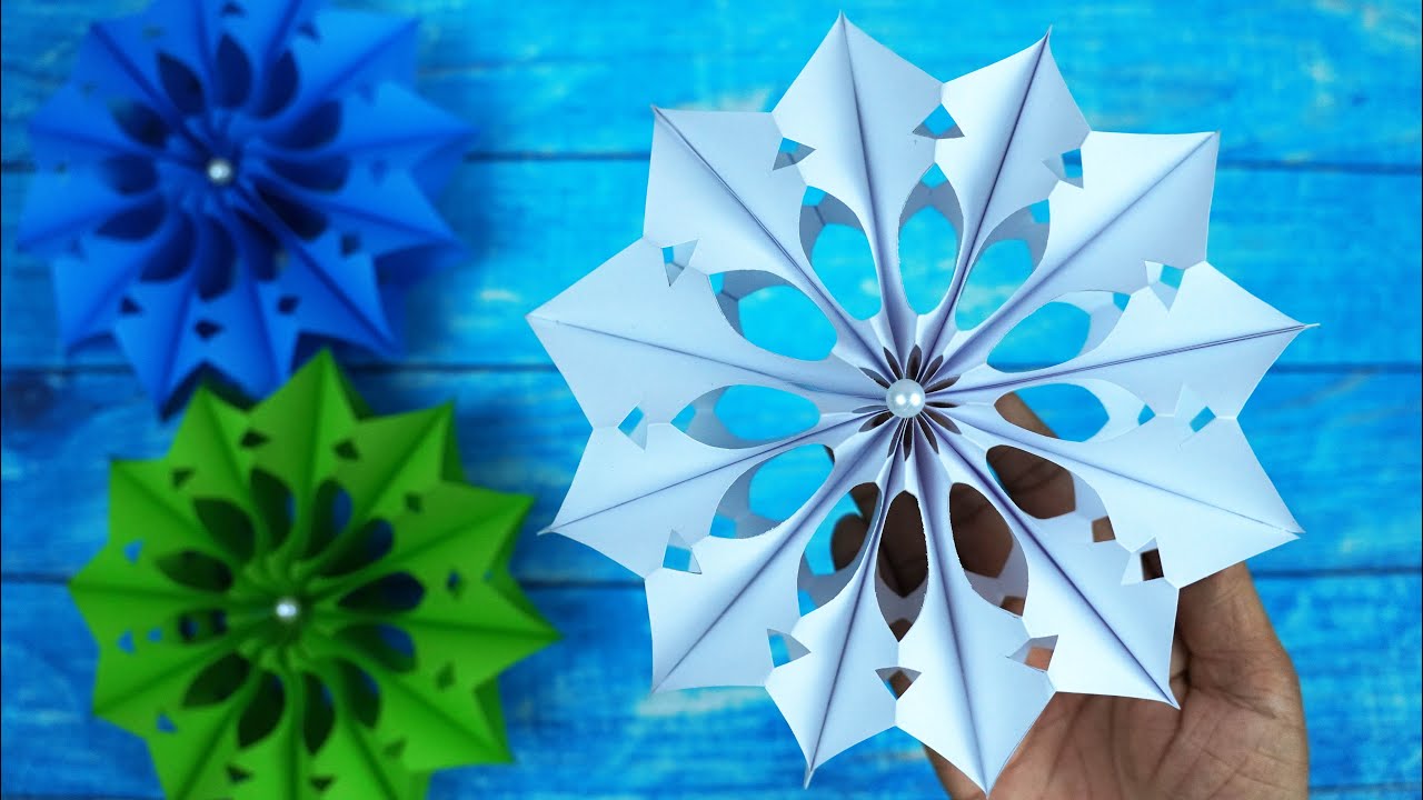 3D Paper Cutting Design Crafts How to Make Paper Snowflakes 😍 DIY ...