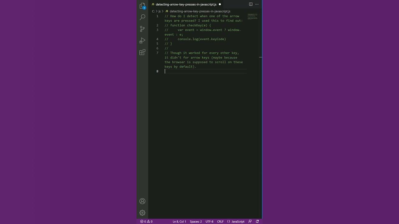 keypress - Detecting arrow key presses in JavaScript - YouTube