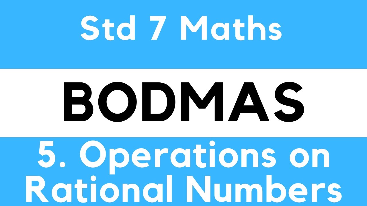 7th Maths BODMAS Practice Set 25 | Chapter 5 Operations on Rational ...