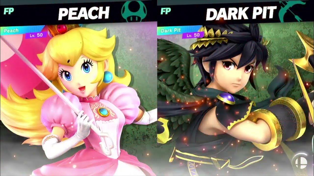 Super Smash Bros Ultimate Amiibo Fights 9pm Poll Peach vs Dark Pit - YouTube