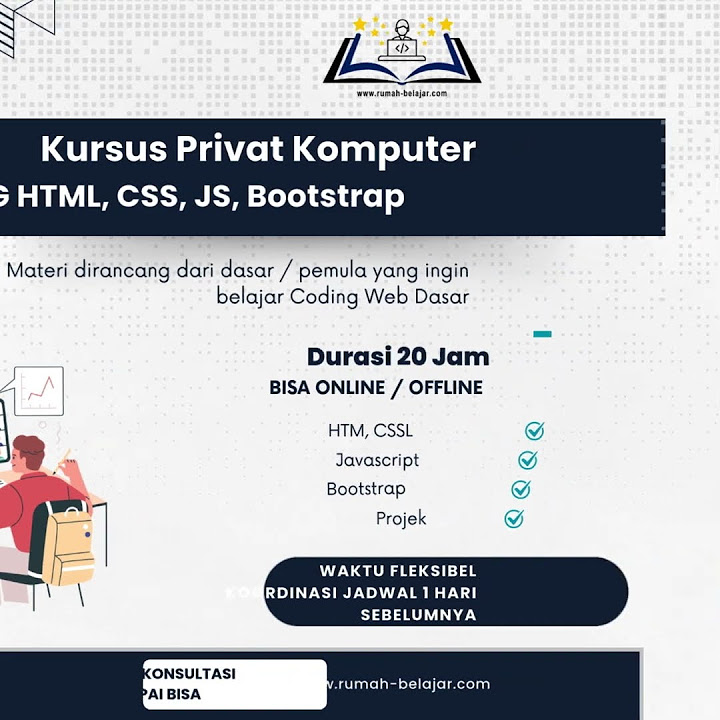 PAKET KURSUS WEB PROGRAMMING DASAR HTML CSS JS DAN BOOTSTRAP DI RUMAH BELAJAR KOMPUTER YMII ...