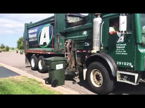 Advanced Disposal Garbage Trucks on Ottos - YouTube