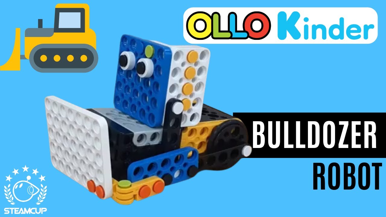 DYI CUTE BULLDOZER - Robot Motion with OLLO Kinder (STEAMCUP) Robotics Kit - YouTube