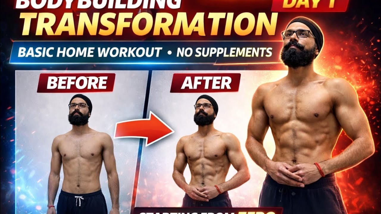 Starting My Bodybuilding Transformation journey. Day 1 workout n Posing ...