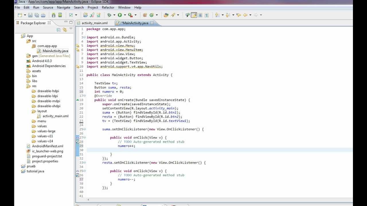 Tutorial Android 4 - Método setOnClickListener - YouTube