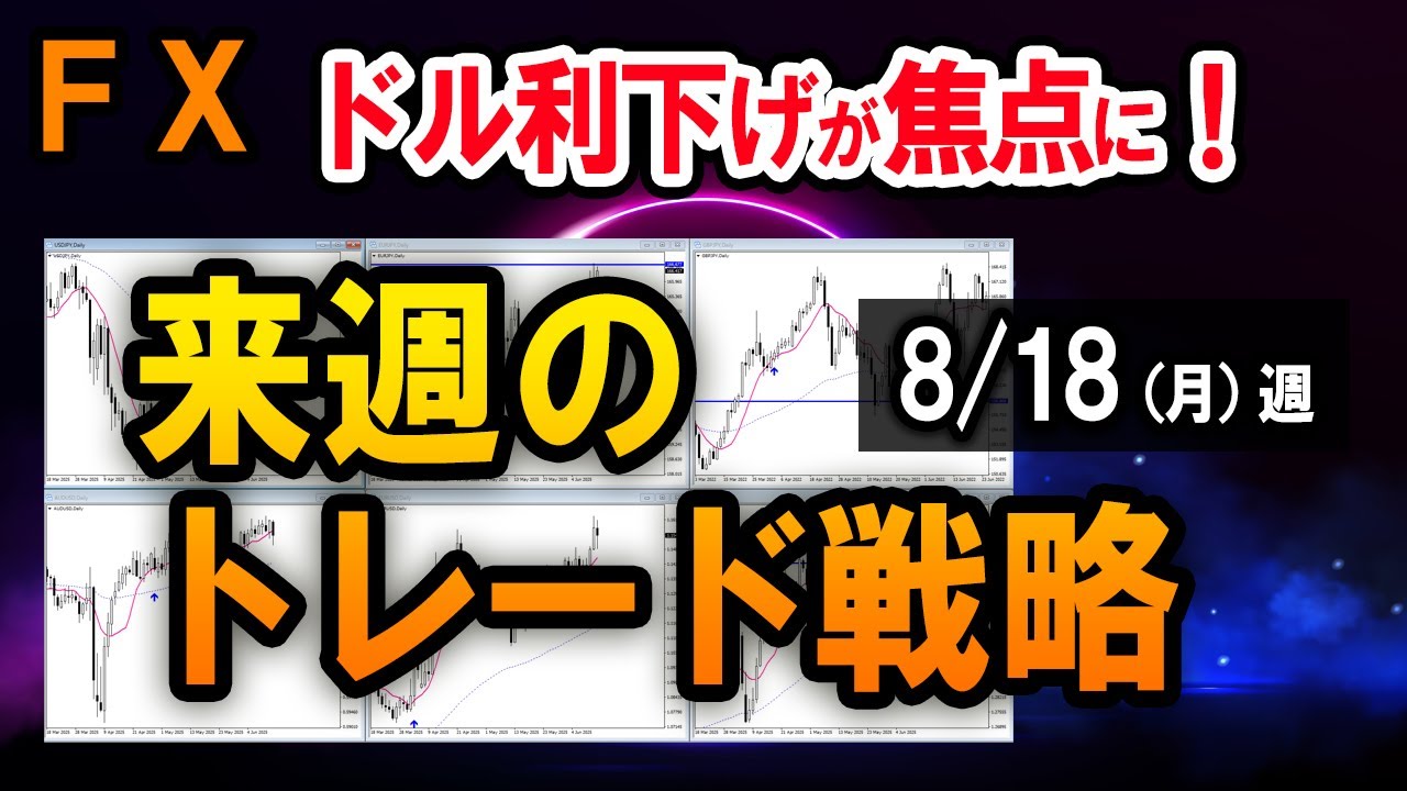 【FX】ドル利下げ示唆でドル安の展開！／スキャルの実戦解説【8/18週】 - YouTube