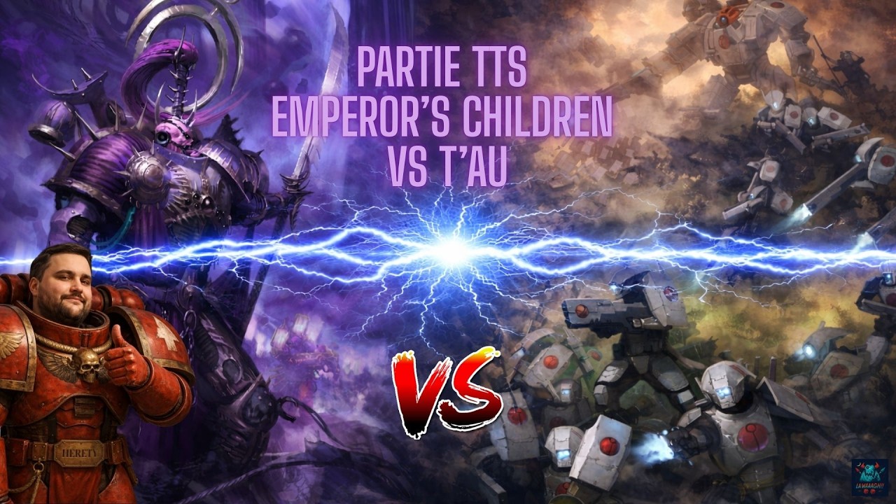 Partie TTS Emperor's Children vs T'au (tournois de @bij0rn ) - YouTube