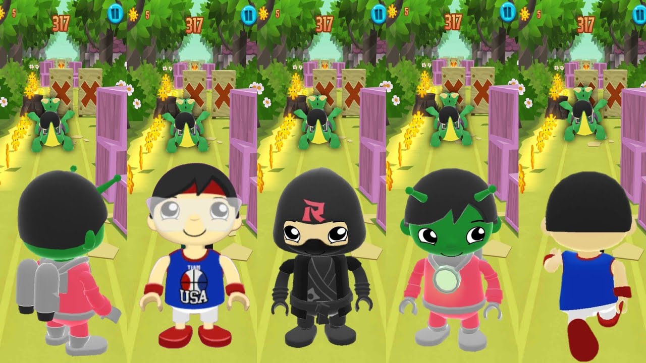 Team USA Ryan vs Stealth Ninja Ryan vs Green Ry Glorb vs Dragon vs ...