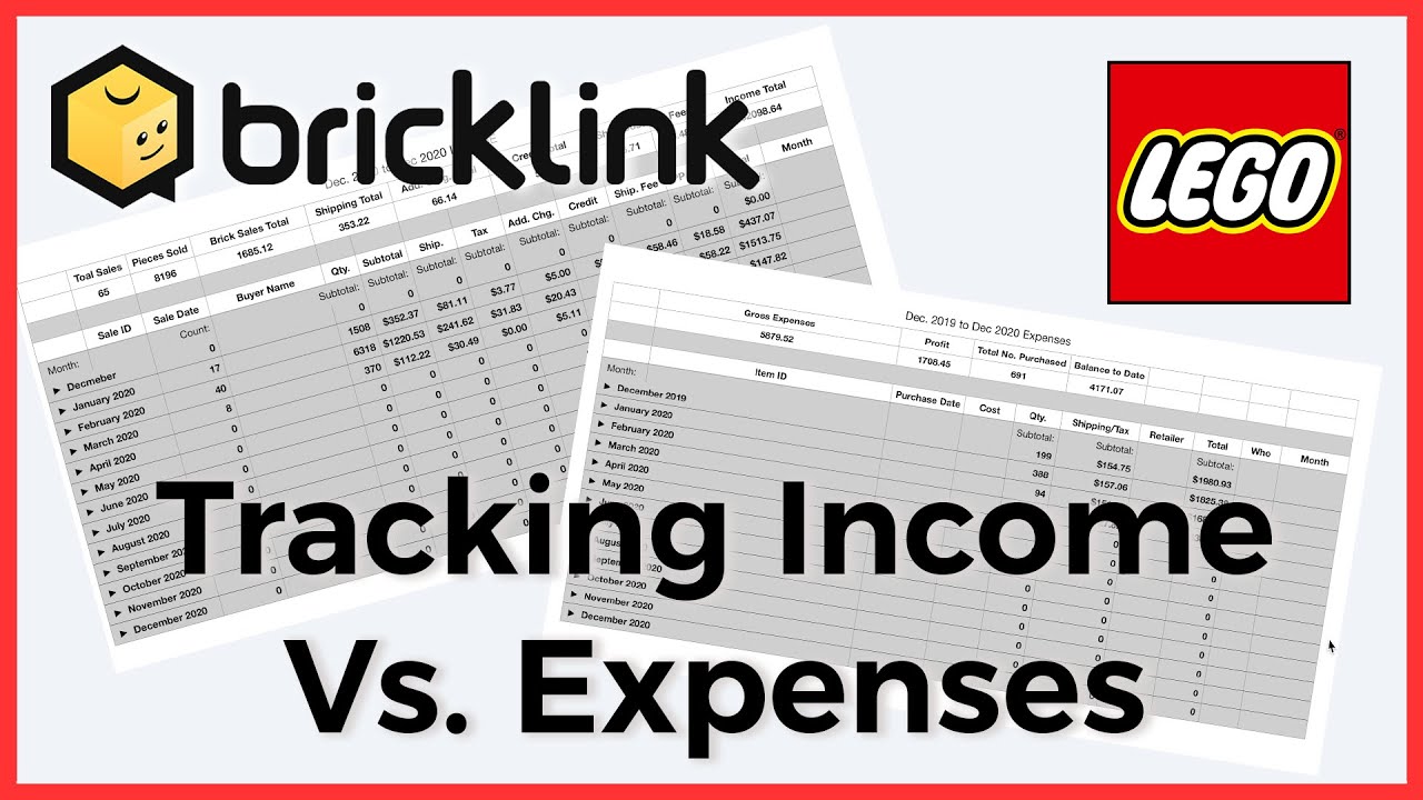 Keeping Track of BrickLink Income Vs. Expenses - YouTube