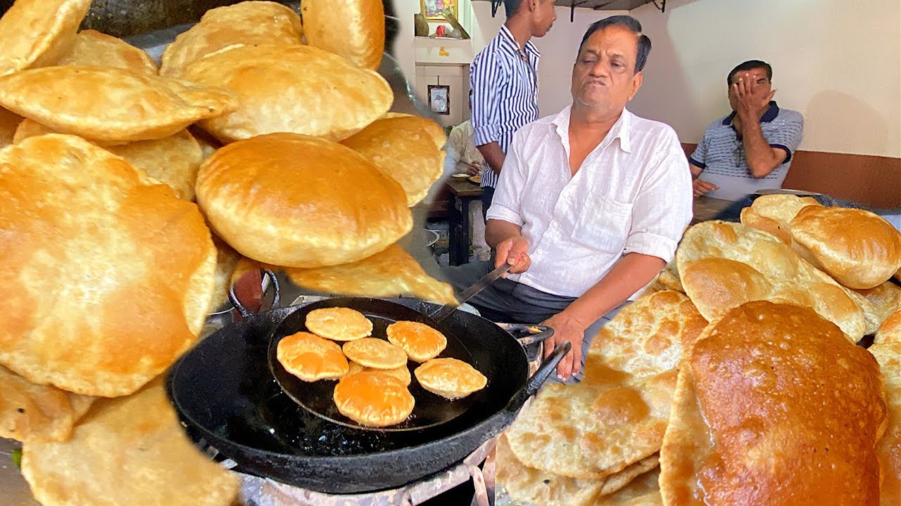 Ramu Halwai Selling Cheapest Puri Subji Rs. 30 /- Only | LunchTime Rush ...