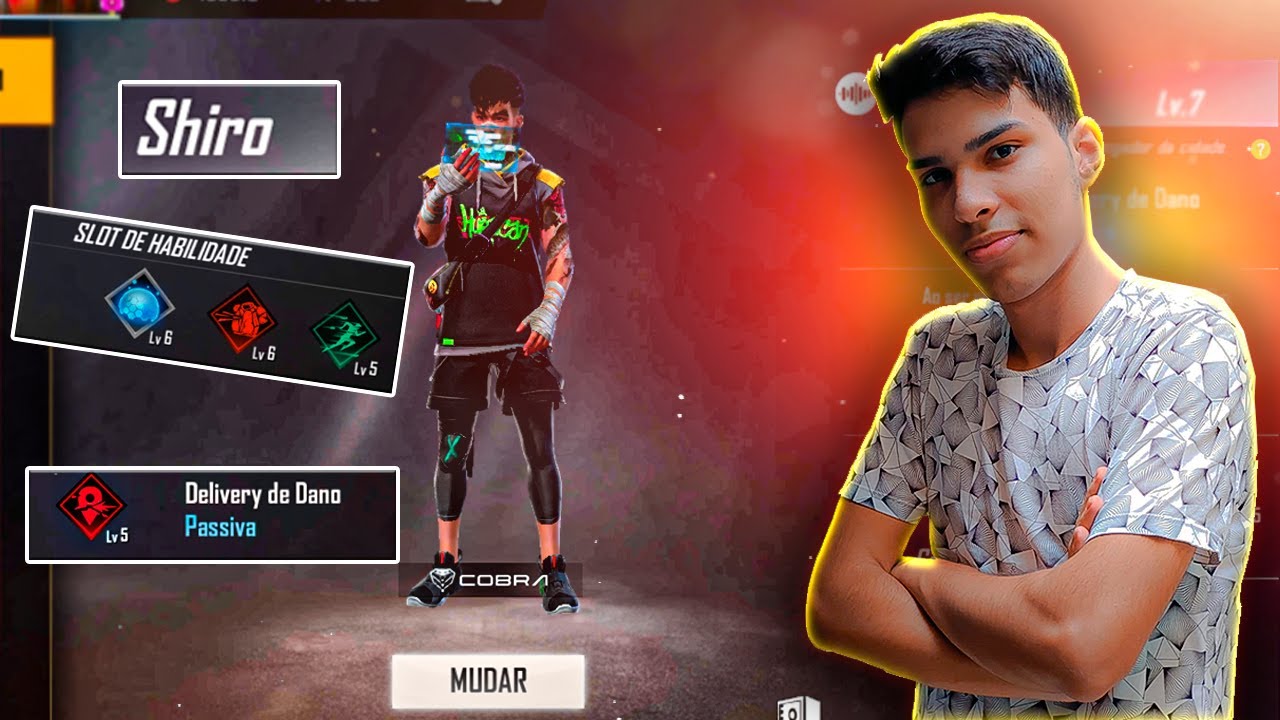 🔥FREE FIRE - AO VIVO 🔥TESTANDO NOVO PERSONAGEM SHIRO 🔥 LIVE ON🔥 FREE ...