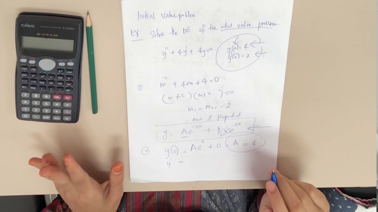 2nd order linear DE - homogeneous (IVP) - YouTube