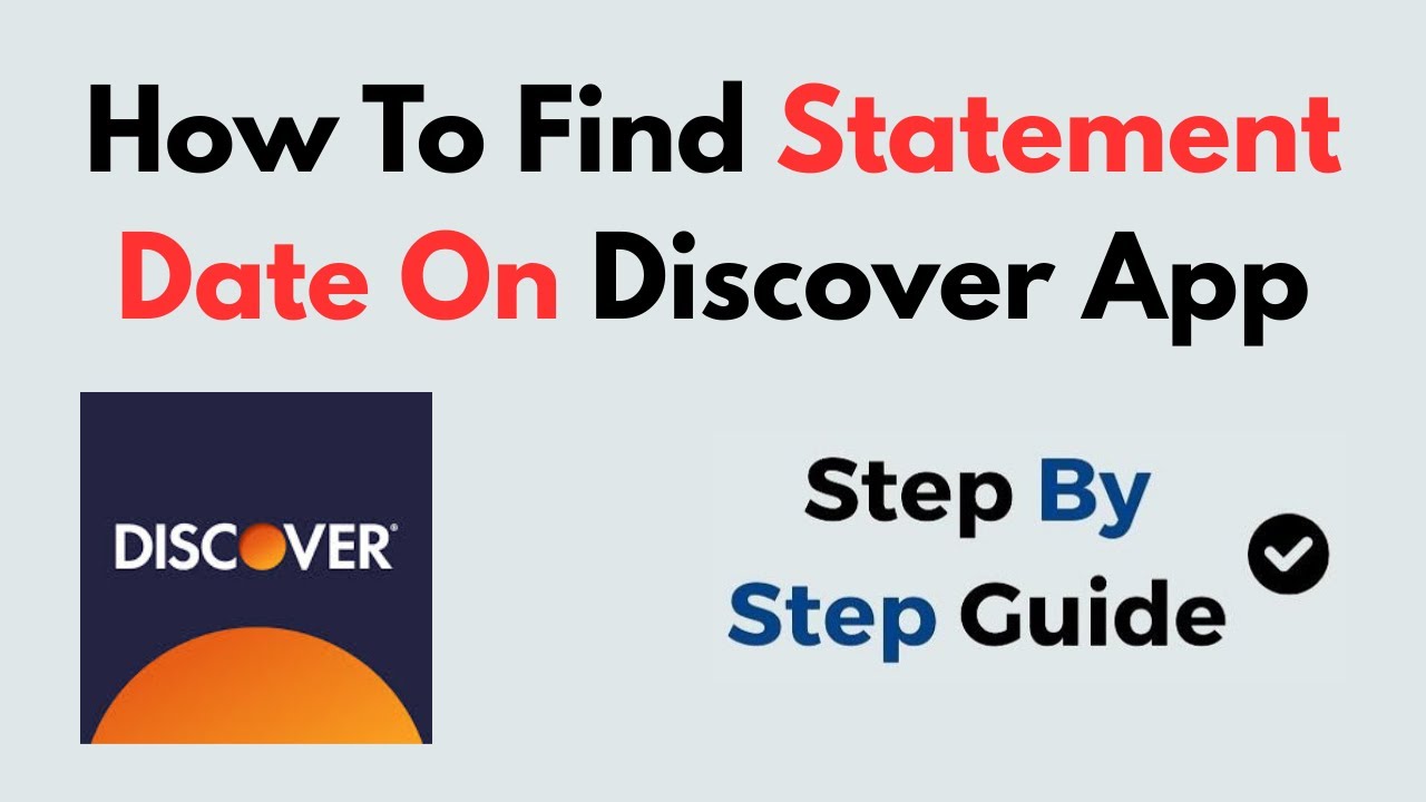 How To Find Statement Date On Discover App - YouTube