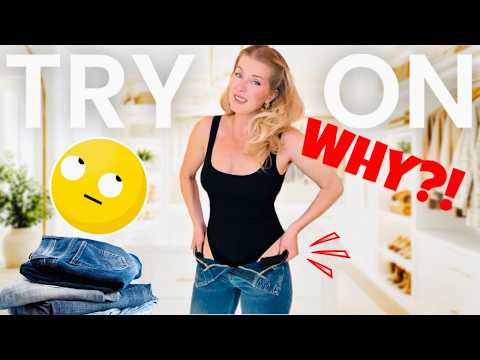 A Fun JEANS & STILETTO TRY-ON! 👠👖 Halara HAUL w/ Kat Wonders