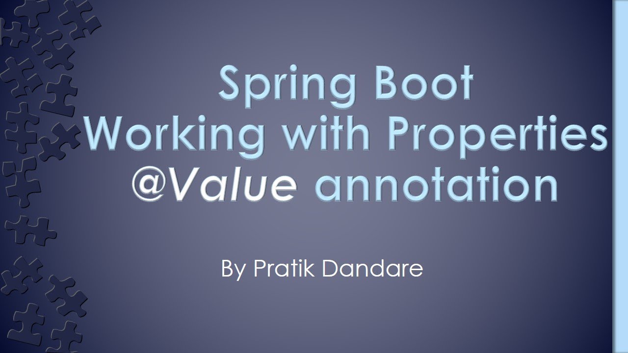 5.3 reading properties using @value annotation - YouTube