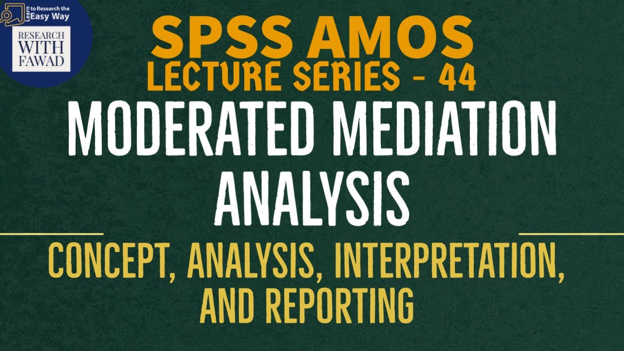 44. SPSS AMOS - Moderated Mediation | Hayes Model 14 in AMOS - YouTube