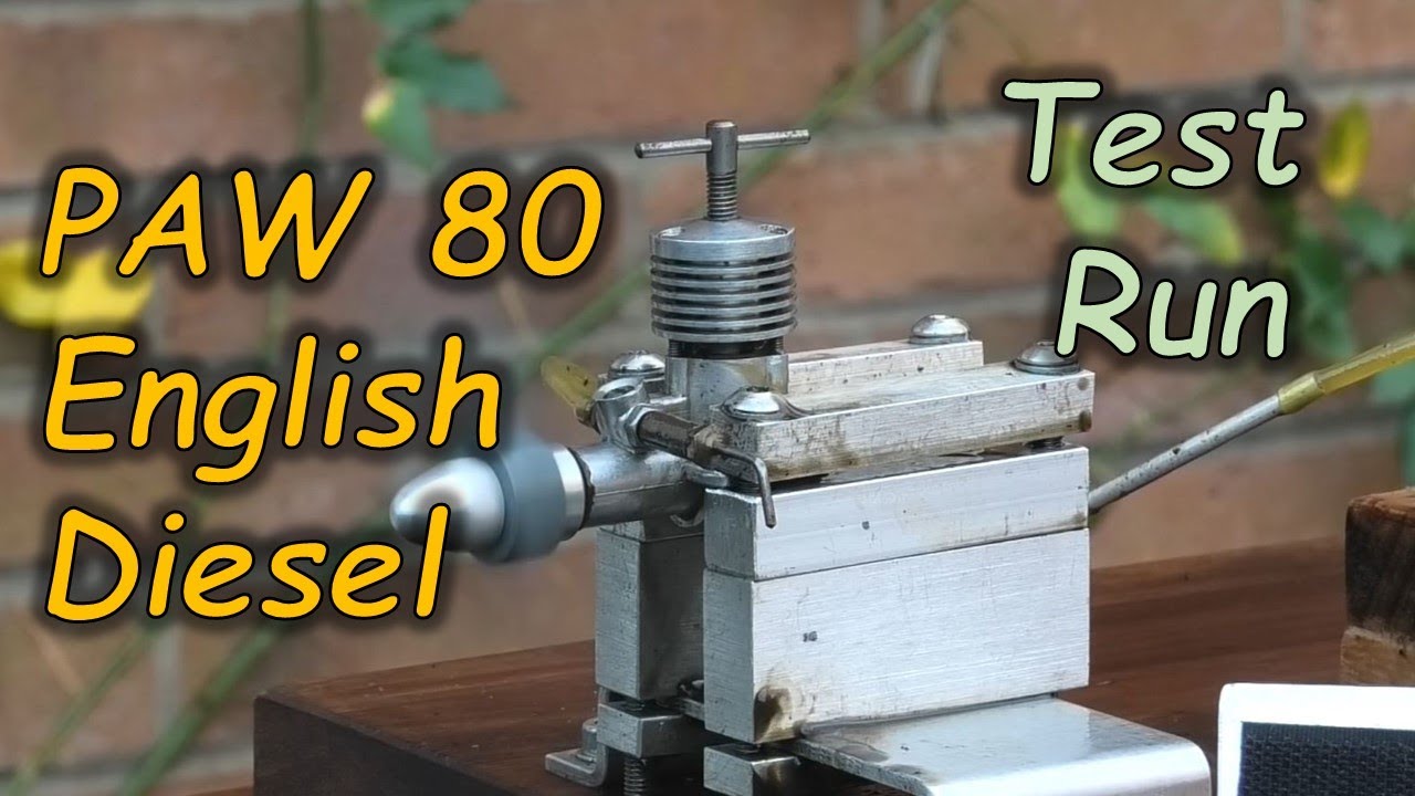 PAW 80 - English 0.8cc Diesel Engine - Run & Review - YouTube