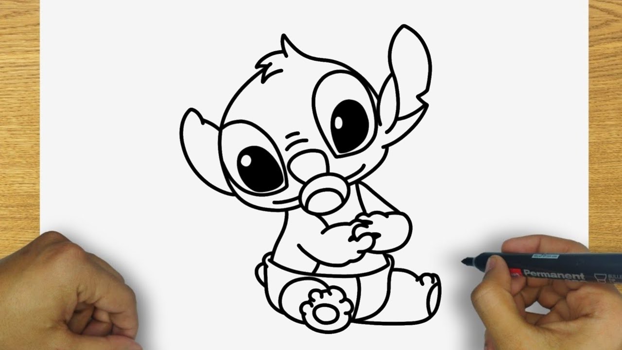 HOW TO DRAW BABY STITCH | STEP BY STEP | DRAWING STITCH BABY EASY - YouTube