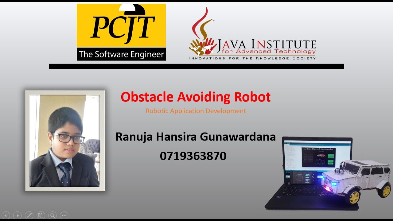 Obstacle Avoiding Robot Car | Java Institute | Ranuja Hansira ...