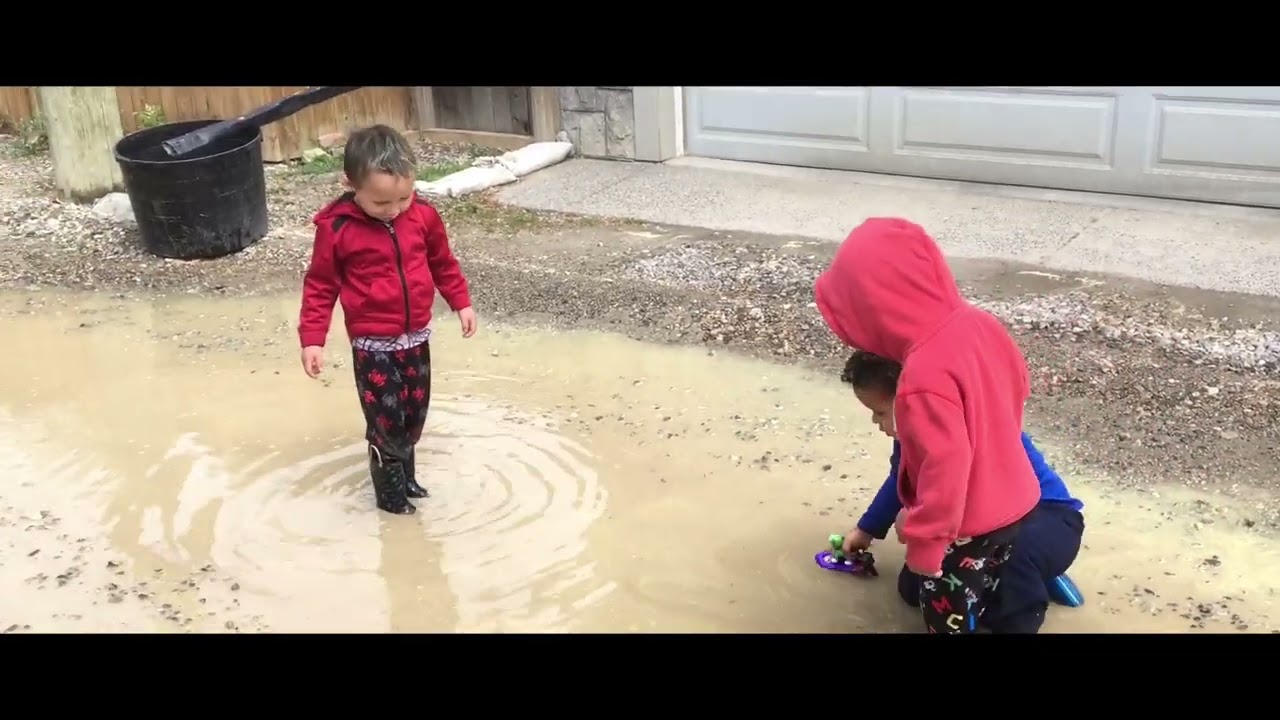 puddle jumping, and a swimmer - YouTube