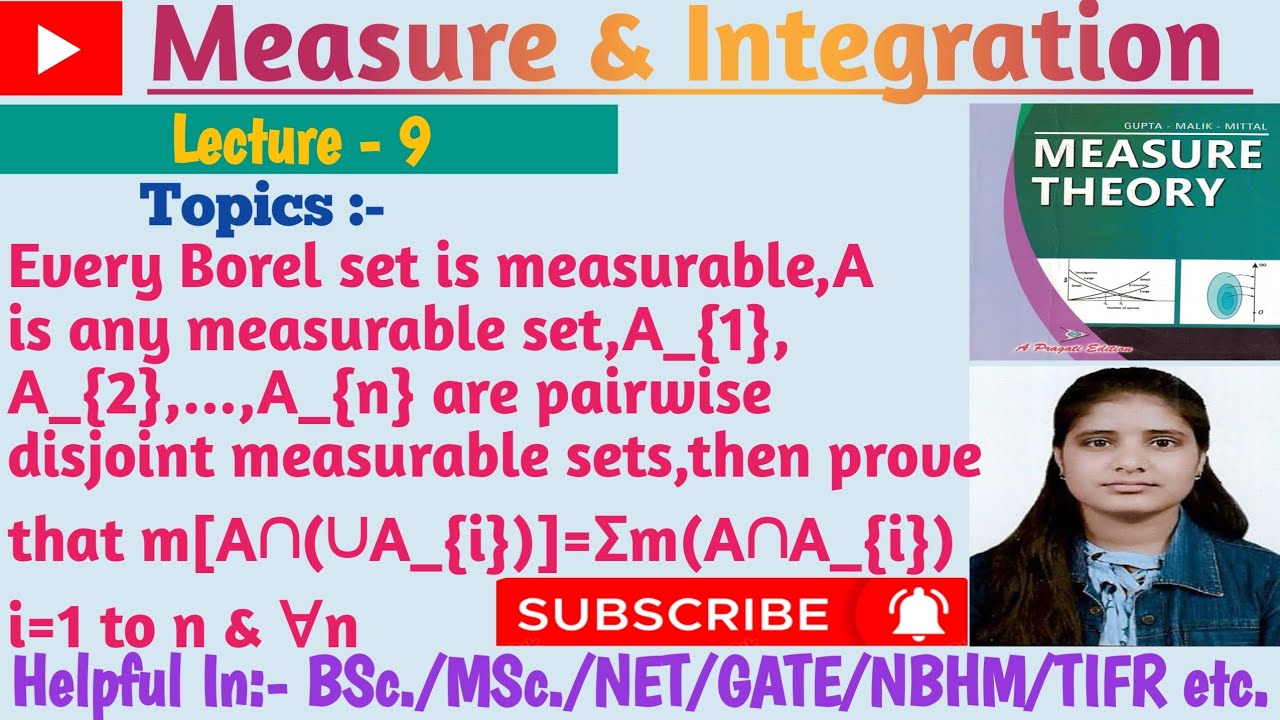 |Lec-9|Every Borel set is measurable set|An important theorem ...