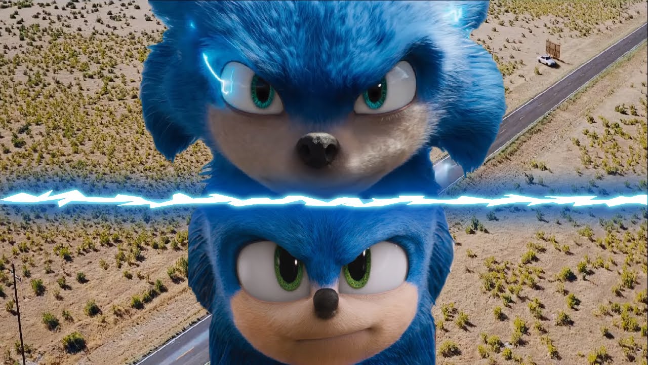SONIC THE HEDGEHOG TRAILER SIDE BY SIDE COMPARISON NEW/OLD - YouTube