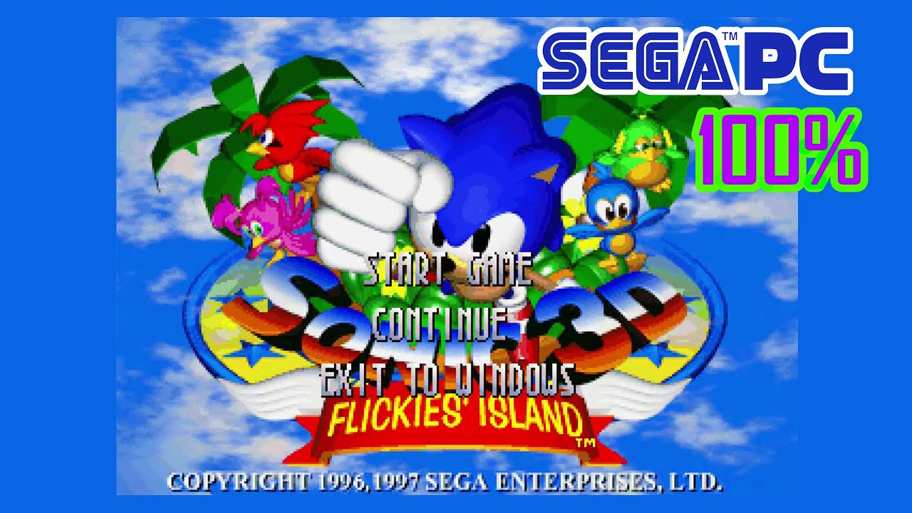 Sonic 3D Flickies' Island (PC Windows) Longplay 100% HIGH QUALITY ...