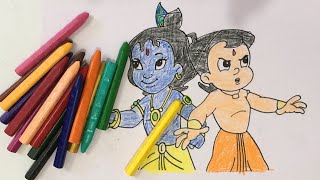 Chota Bheem Little Krishna Colouring | How to Draw Cho... | Doovi
