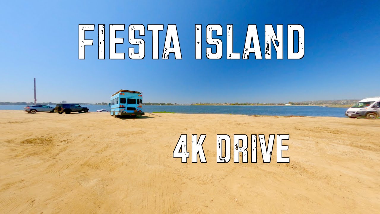4K Drive - Fiesta Island - San Diego, CA (Southern California, USA ...