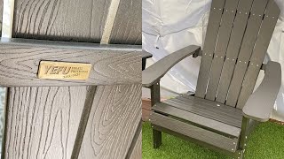 YEFU Adirondack Chair Plastic Weather Resistant, Patio Chairs, 5 Steps Easy Installation
