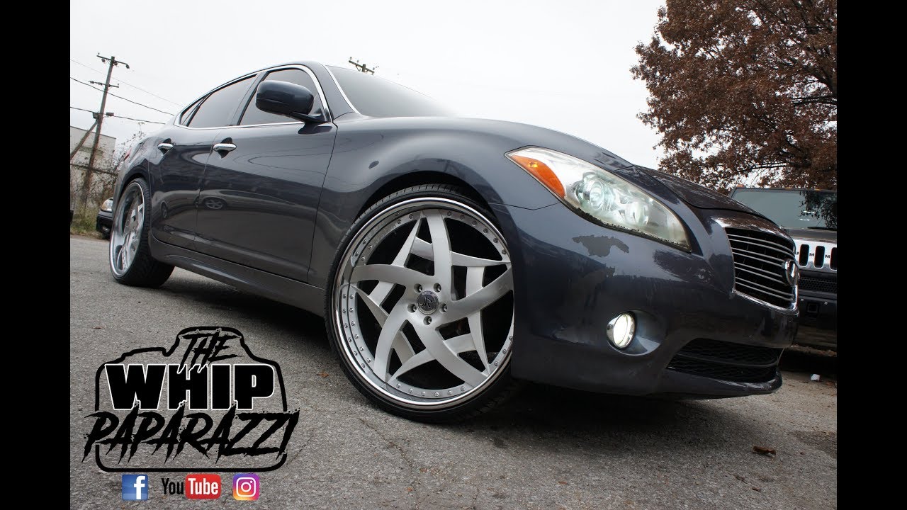 Infiniti M37 on 22" Rucci Rosay Forged Wheels - YouTube