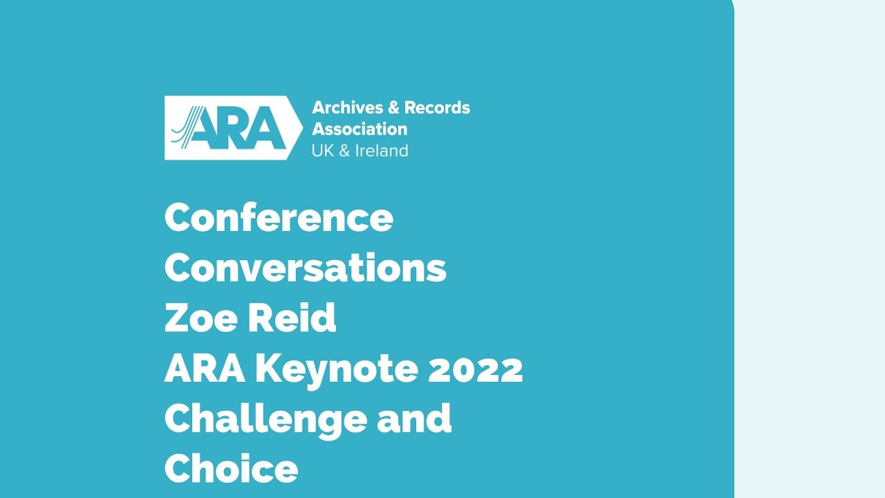 ARA Conference 2022: Conversations - Zoe Reid on challenge and choice ...