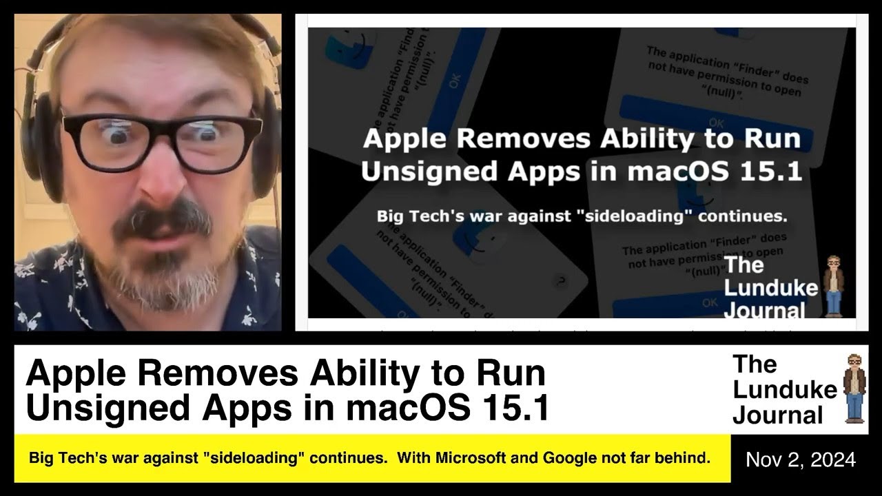 Apple Removes Ability to Run Unsigned Apps in macOS 15.1 - YouTube