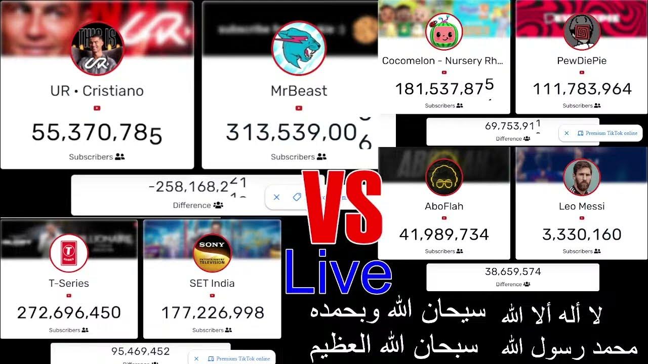 UR Cristiano VS MrBeast Ronaldo Live Sub Count (New Channel) - YouTube