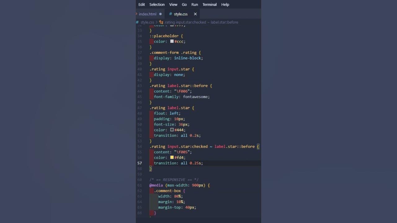 Responsive Comment Box With Star Rating | HTML CSS | #shorts - YouTube