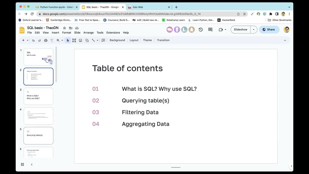 MindX - D4E - Summary SQL - YouTube