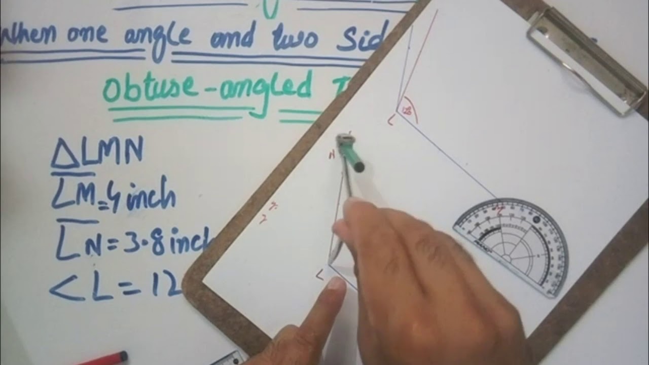 construction of an obtuse angled triangle? - YouTube