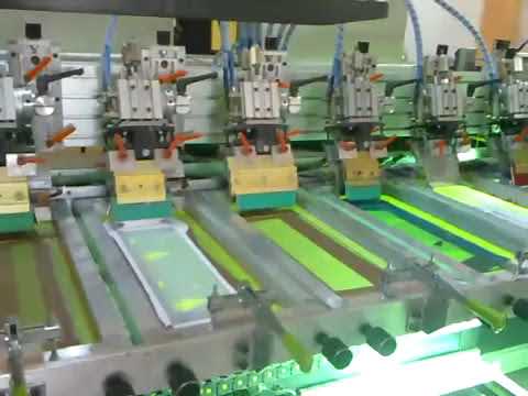 Automatic multi color screen printing machine for bottles - YouTube