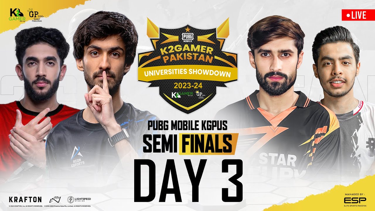 Pubg Mobile K2 gamer Pakistan showdown Semi Finals Day 3 | Ft i8, STAR ...