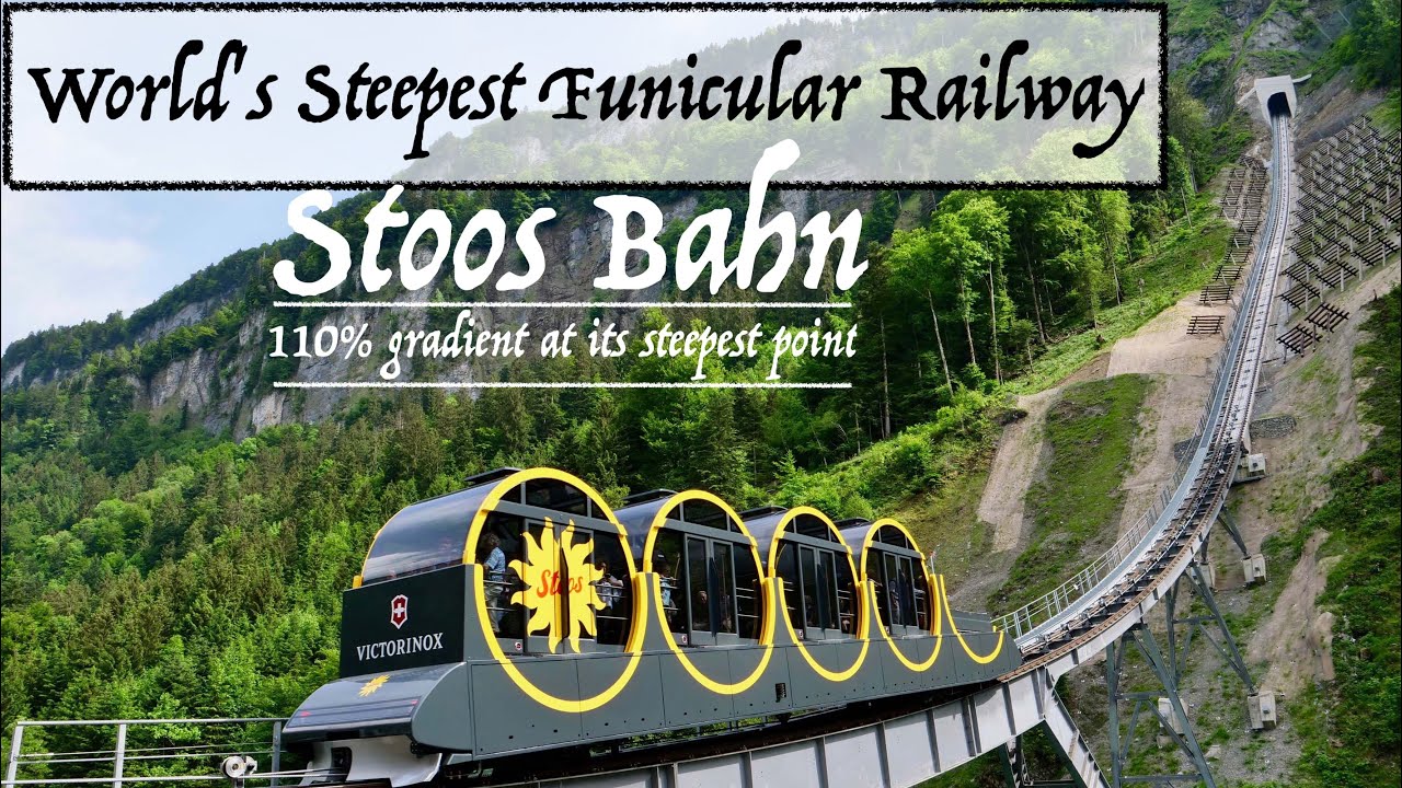 🎢 World's Steepest Train Ride | Stoos Railway Switzerland - 4K UHD ...