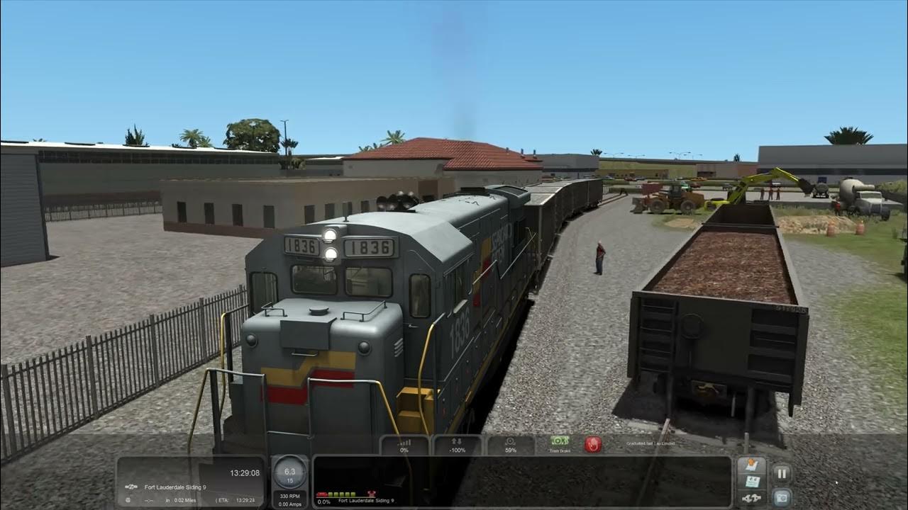 Train Simulator Classic - [GE U36B] - Yard Work (Miami - W. Palm Beach) Part 10 - 4K UHD - YouTube