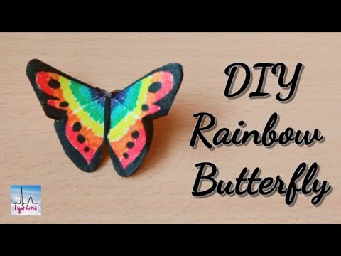 DIY Rainbow Butterfly | Sticky Note Butterfly | Easy Post-it Origami ...