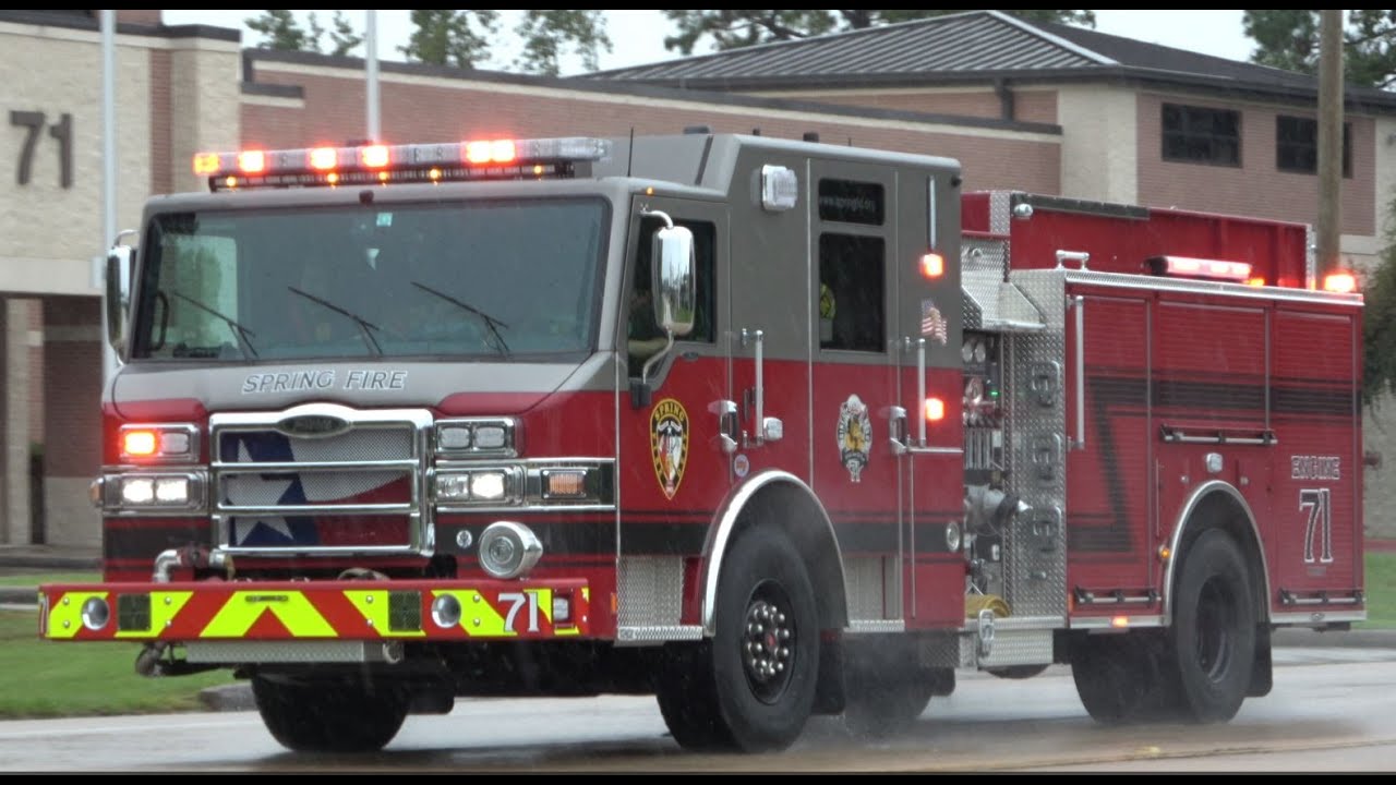 (Brand New) Engine 71 Responding [Spring Fire Department] - YouTube