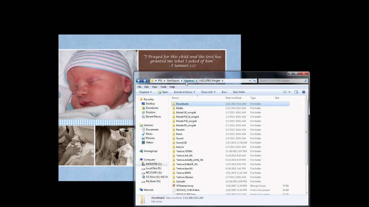 Level-D Simulations 767-300 Installing Re-Paints - YouTube